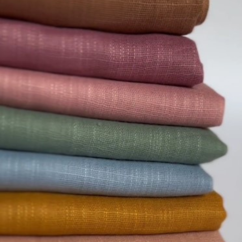 Light Pink Linen Cotton Fabric - Sara Impex